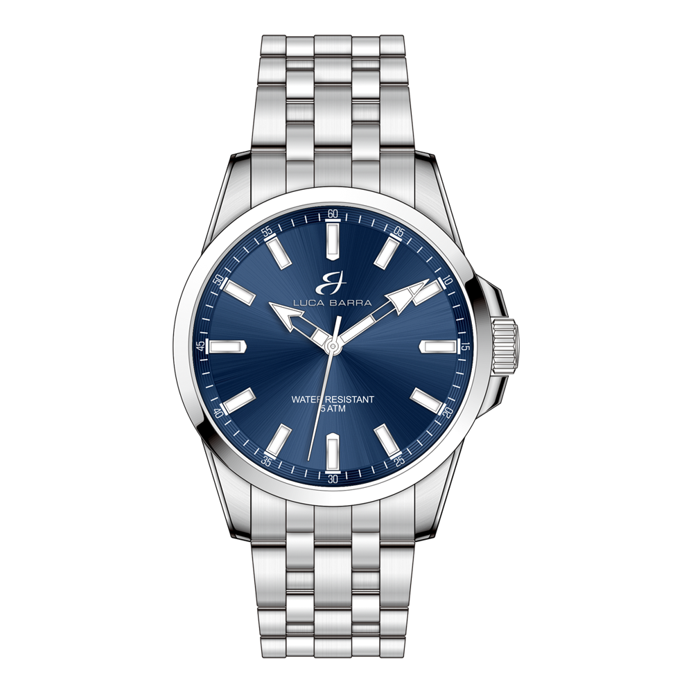 Luca Barra Men's Steel Watch with Blue Dial | Paris Gallery Qatar