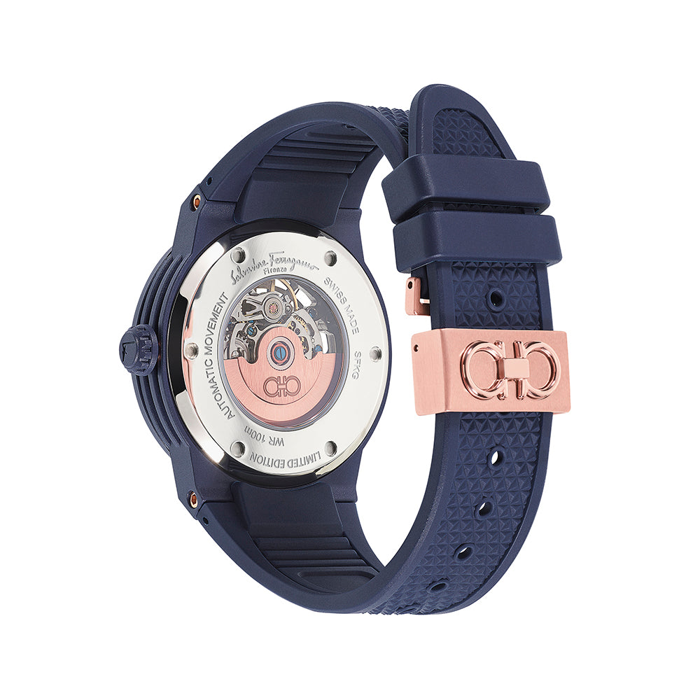 Ferragamo F-80 Skeleton Ecoceramic Automatic Watch | Pari Gallery Qatar